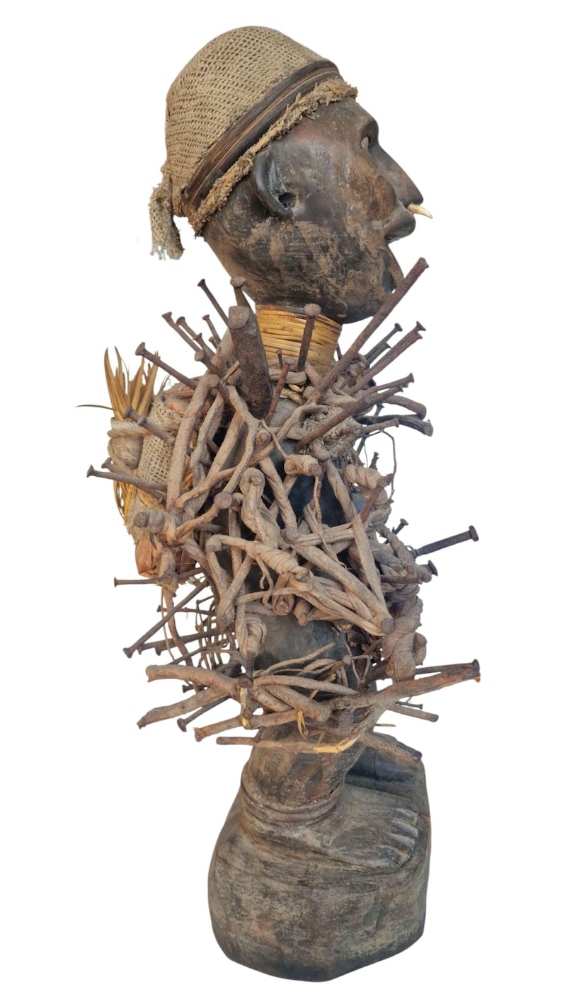 Large African Nkisi Nkondi Power Figure, Congo Tribal Statue, 1940s - Etsy