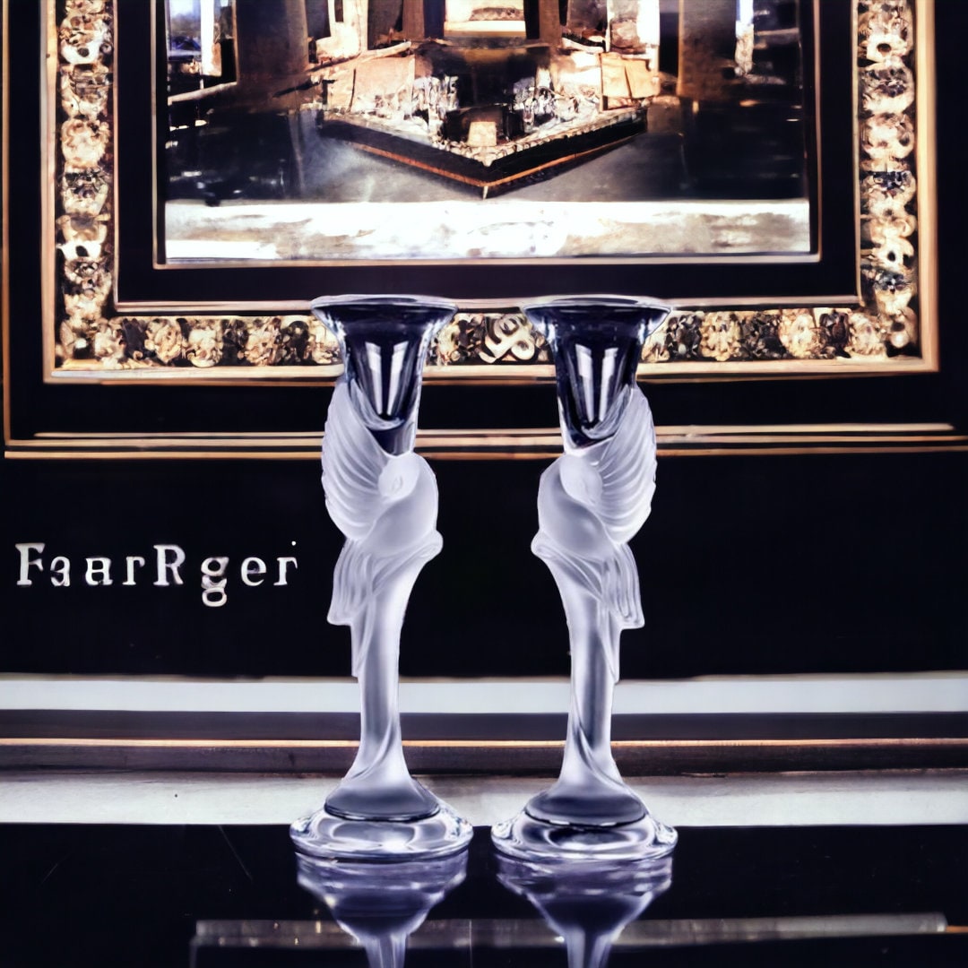 Fabergé Candlesticks Austrian Crystal Collector Kandelaars, Prachtige ...