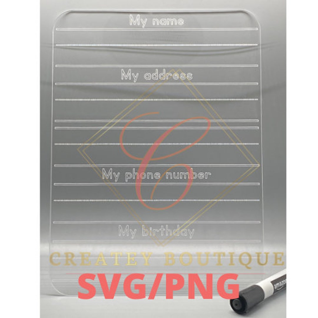 All About Me Trace Board SVG - Etsy