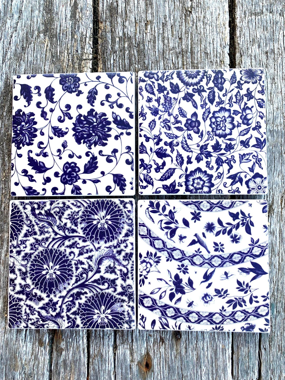 Delft Blue Coasters. Delft Blue Mothers Day Gift. Chinoiserie Coaster ...