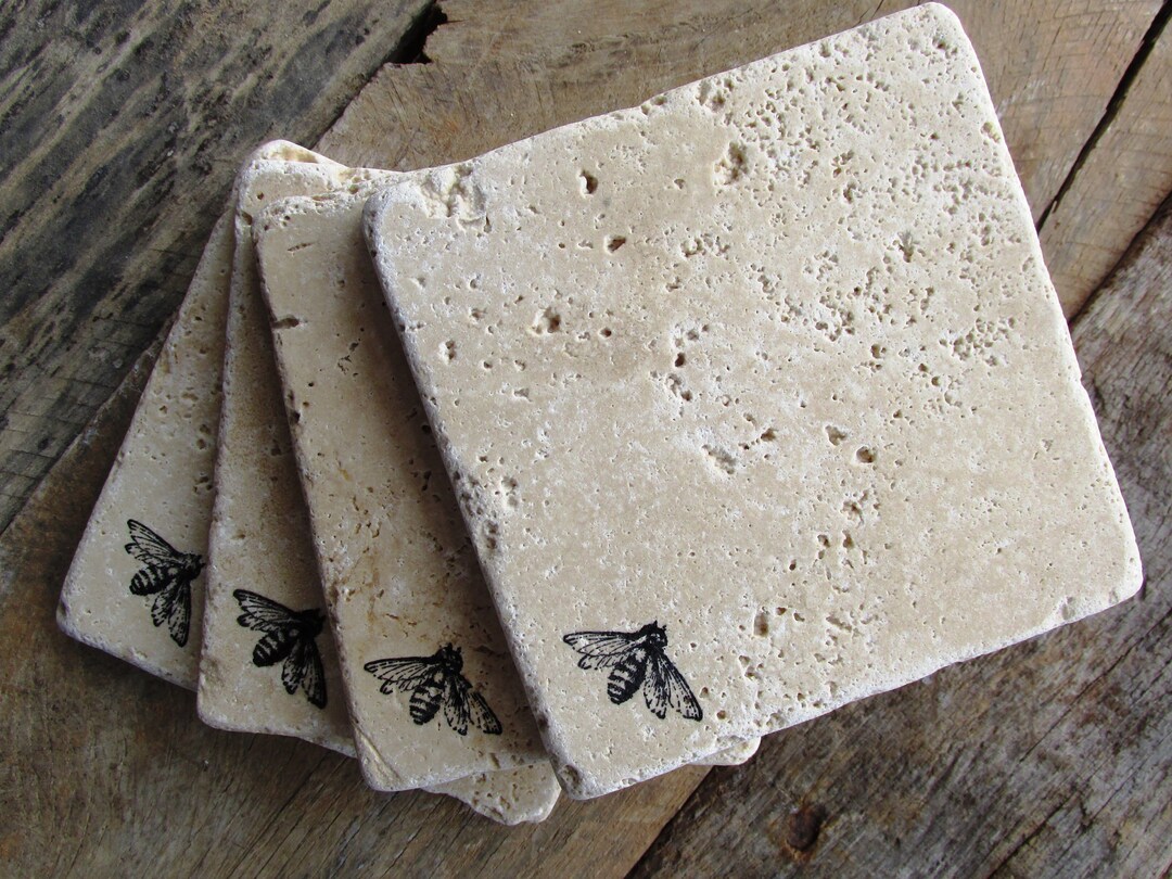 Honey Bee Coasters. Bee Gift. Bee Coaster Gift. Bee Keeper Gift. Honey ...