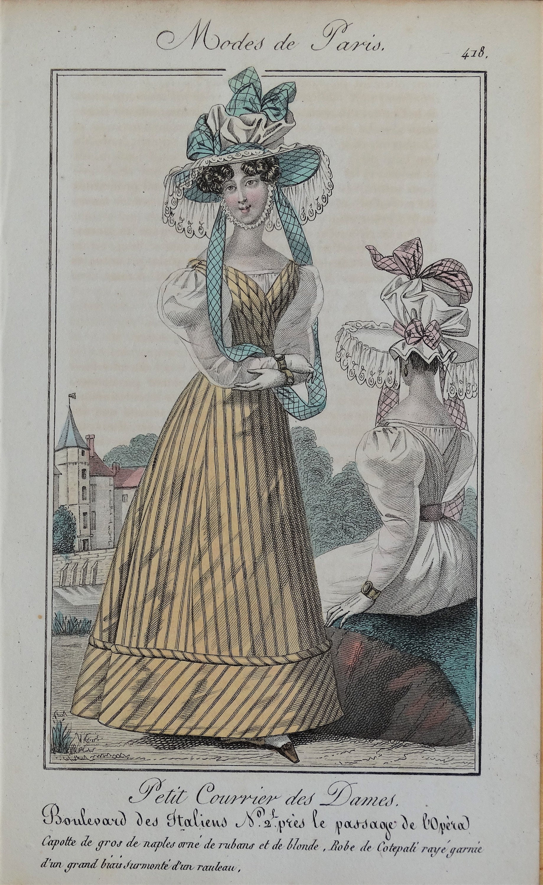 Prints Etchings & Engravings Ladies Opera Dress PERIOD COSTUME Paris ...