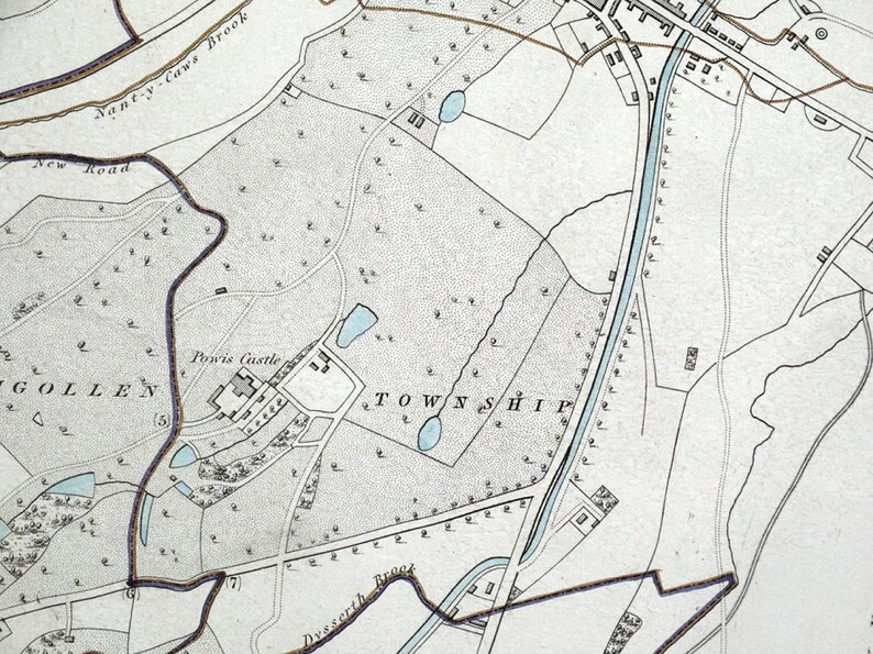 WELSHPOOL POWYS WALES Street Plan Dawson Original Antique - Etsy