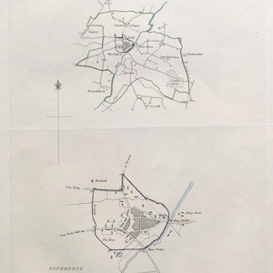 Antique Map EYE, CAMBRIDGESHIRE, UK, Street Plan, Dawson Original 1832 ...