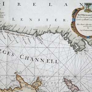 Antique Sea Chart St.george's CHANNEL, Irish Sea, Ireland, Cornwall ...