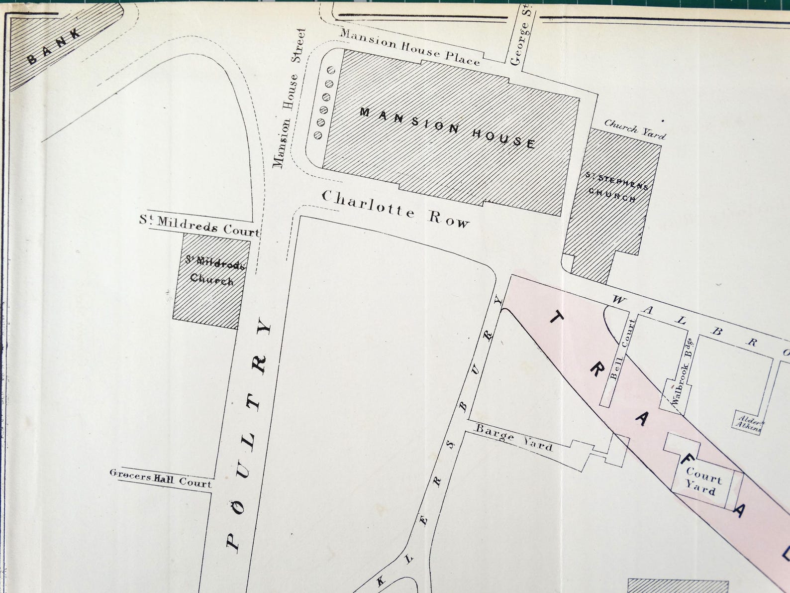 Antique Map LONDON City Street Planning, Mansion House,cheapside 1838 ...