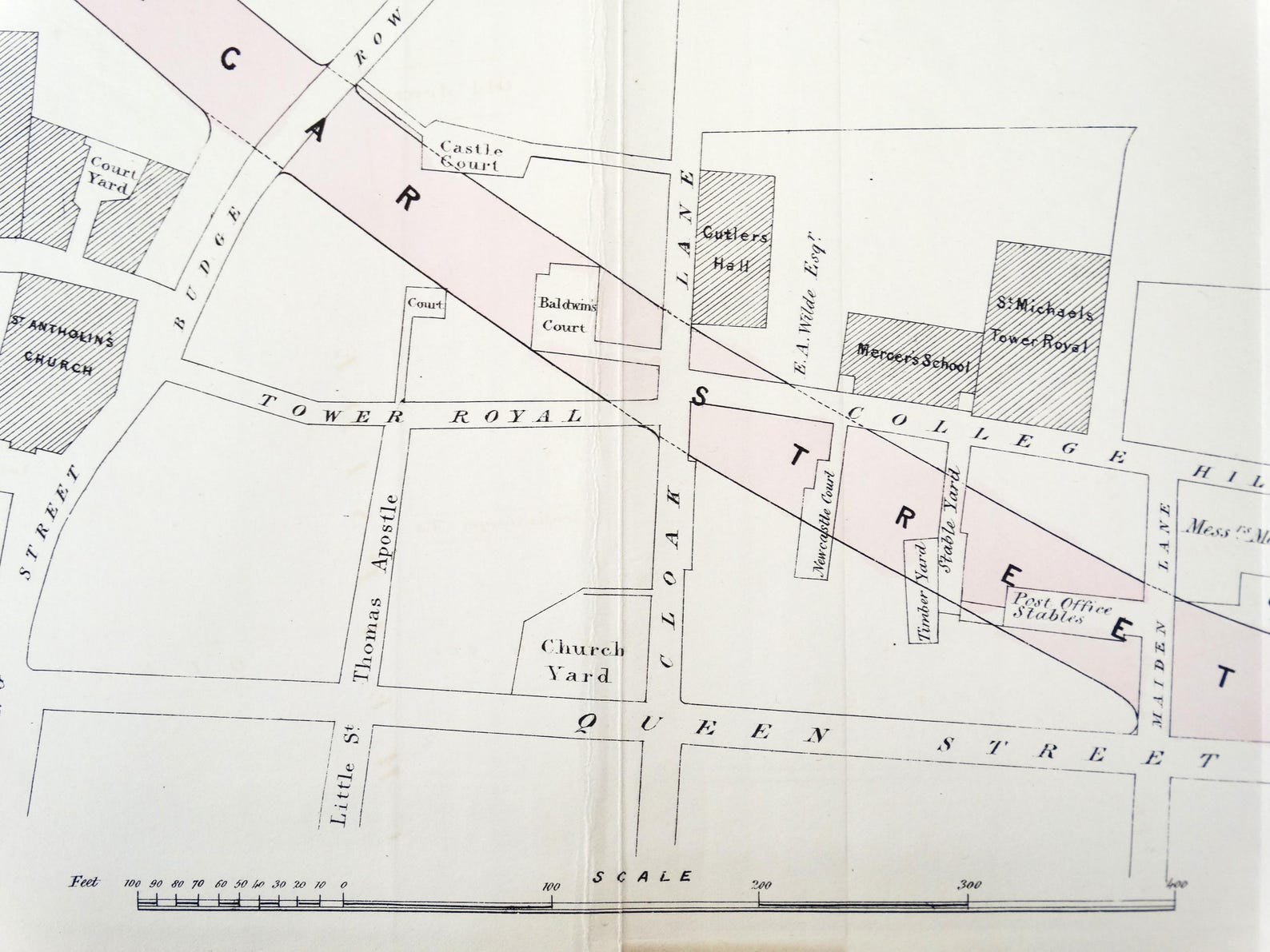 Antique Map LONDON City Street Planning, Mansion House,cheapside 1838 ...
