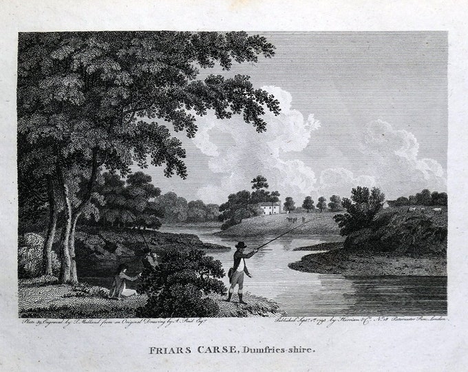 FRIAR'S CARSE, DUMFRIES, Scotland, Original Antique Print 1793 - Etsy