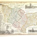 Antique Map KENT, Emanuel Bowen, Royal English Atlas, Original Large ...