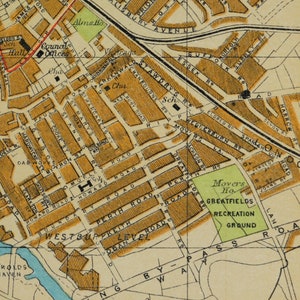 Antique Map BARKING, RIPPLESIDE, UPNEY, London Street Plan C1925 - Etsy