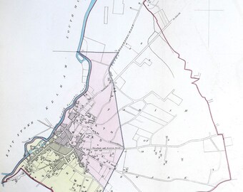 Antique Map Newark - Etsy