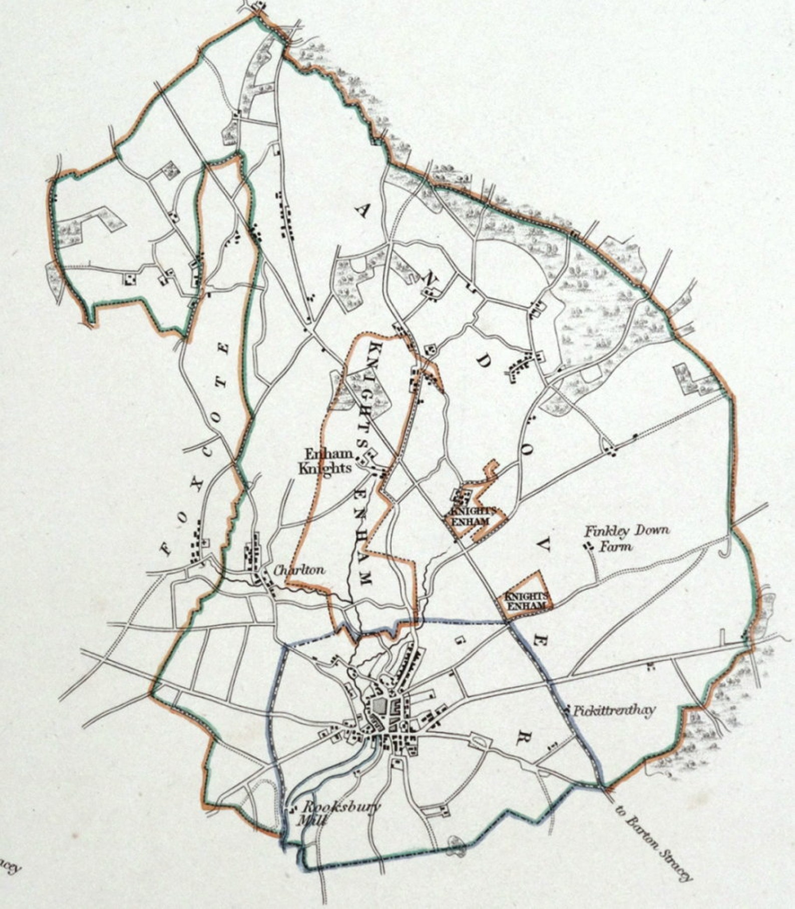 ANDOVER HAMPSHIRE ENGLAND Street Plan Dawson Original - Etsy