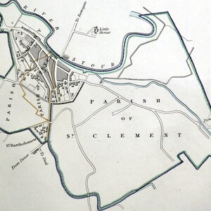 Antique Map Map SANDWICH, KENT, Street Plan, Dawson Original 1832 - Etsy