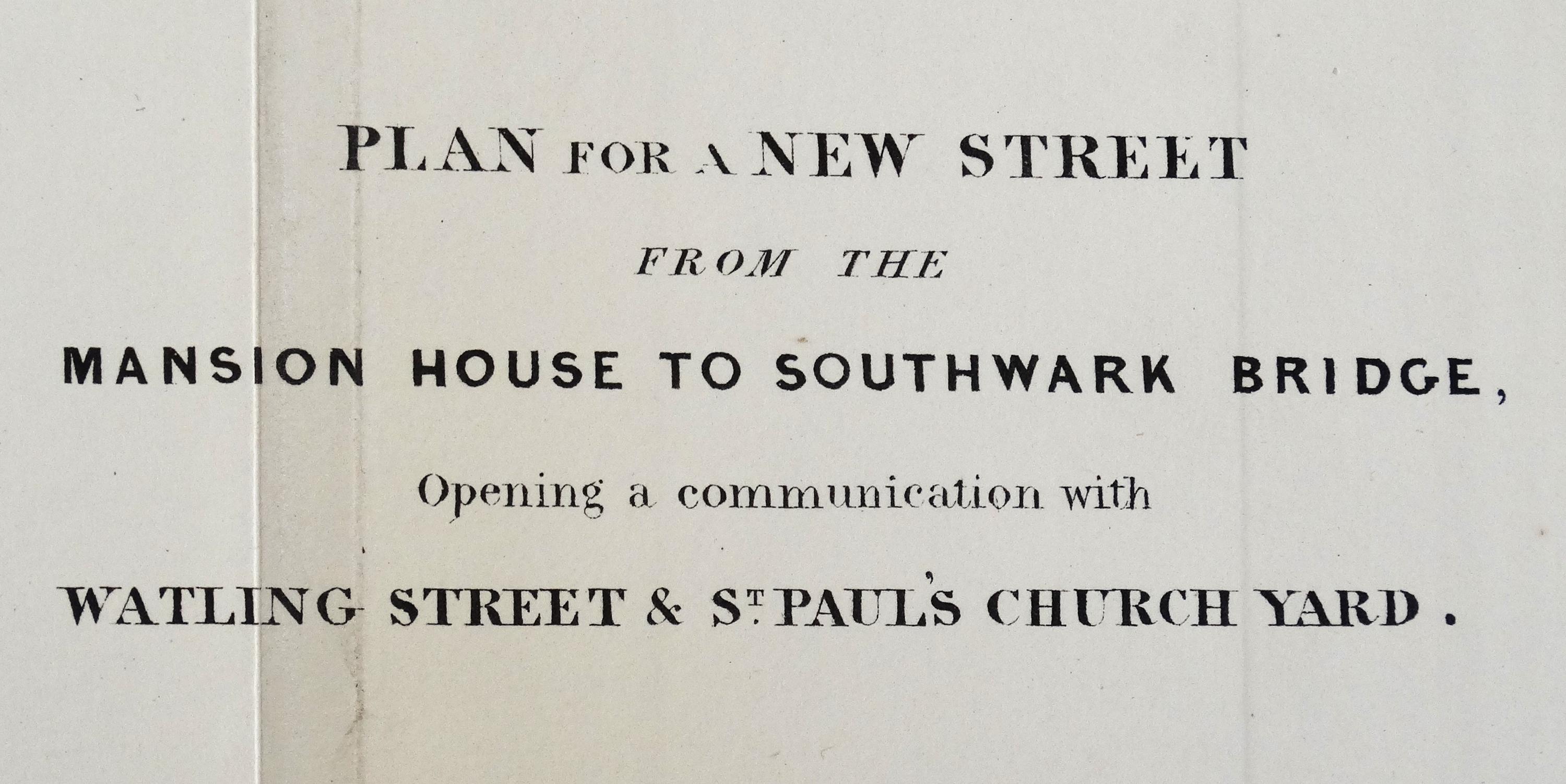 Antique Map LONDON City Street Planning, Mansion House,cheapside 1838 ...