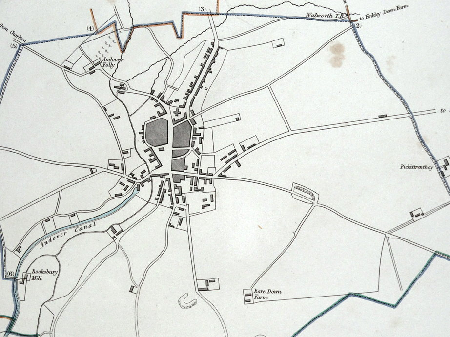 ANDOVER HAMPSHIRE ENGLAND Street Plan Dawson Original - Etsy