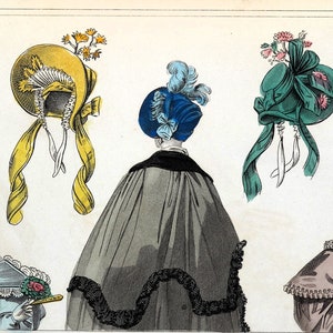 Antique Fashion Print, No 527 Townsend Ladies Paris Period Costume ...