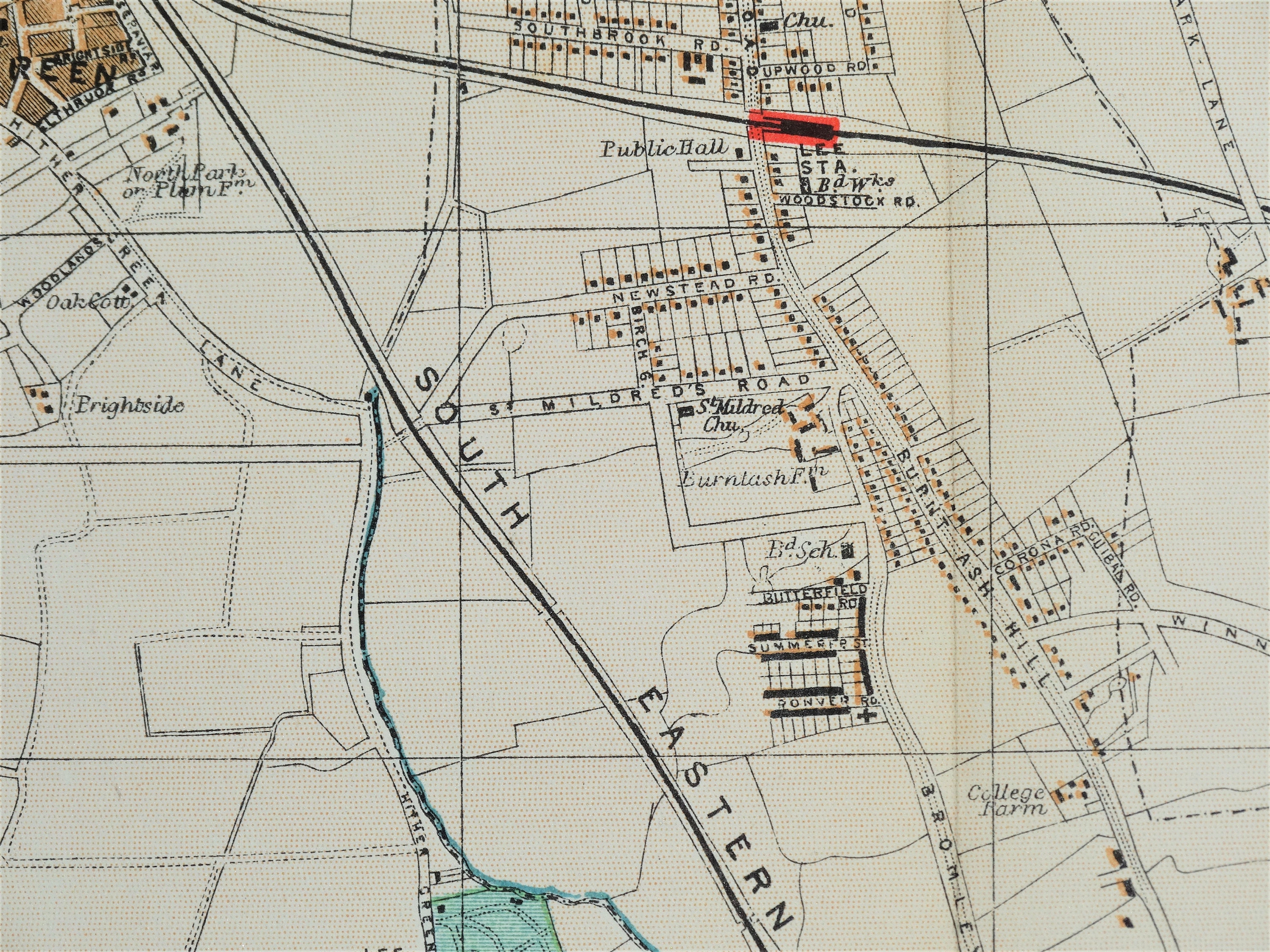 Antique Map HITHER GREEN, MOTTINGHAM, Chinbrook London Street Plan ...