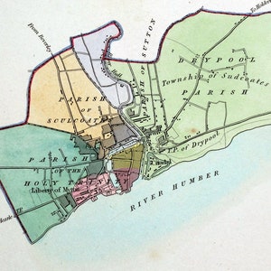 HULL KINGSTON Upon Hullyorkshirestreet Plan Dawson - Etsy