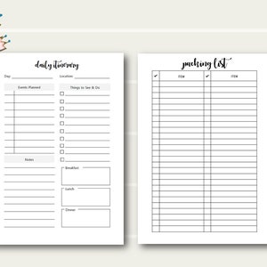 Travel Planner Printable, Vacation Planner Insert, Travel Planner ...