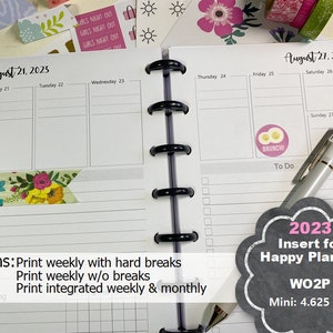 2023 Happy Planner Mini Weekly Printable Weekly Planner | Etsy