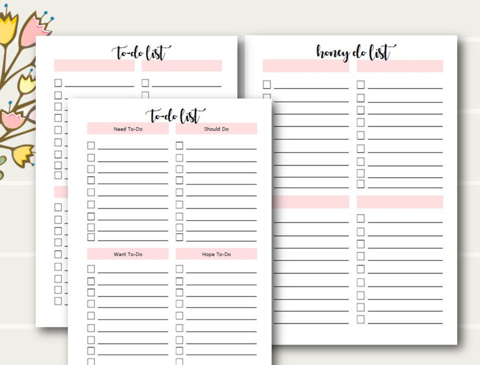 List Planner Printables Planner Lists List Inserts Gift - Etsy
