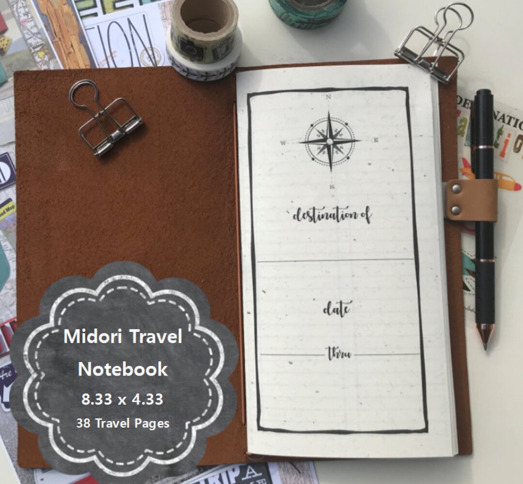 Midori Travel Planner Printable, Travel Planner Insert, Travel Notebook ...