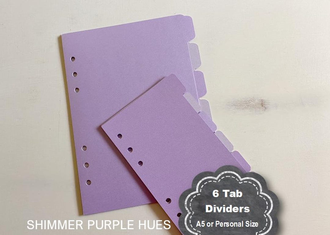 Planner Dividers, 6 Tab Dividers, Dividers for Planners, Tabbed ...