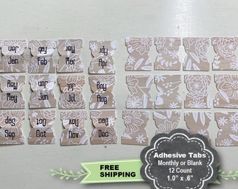 Monthly Divider Tabs Bullet Journal Binder Tabsplanner - Etsy