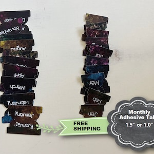 Pre-labeled Monthly Planner Tabs, Adhesive Planner Tabs, Tabs for ...