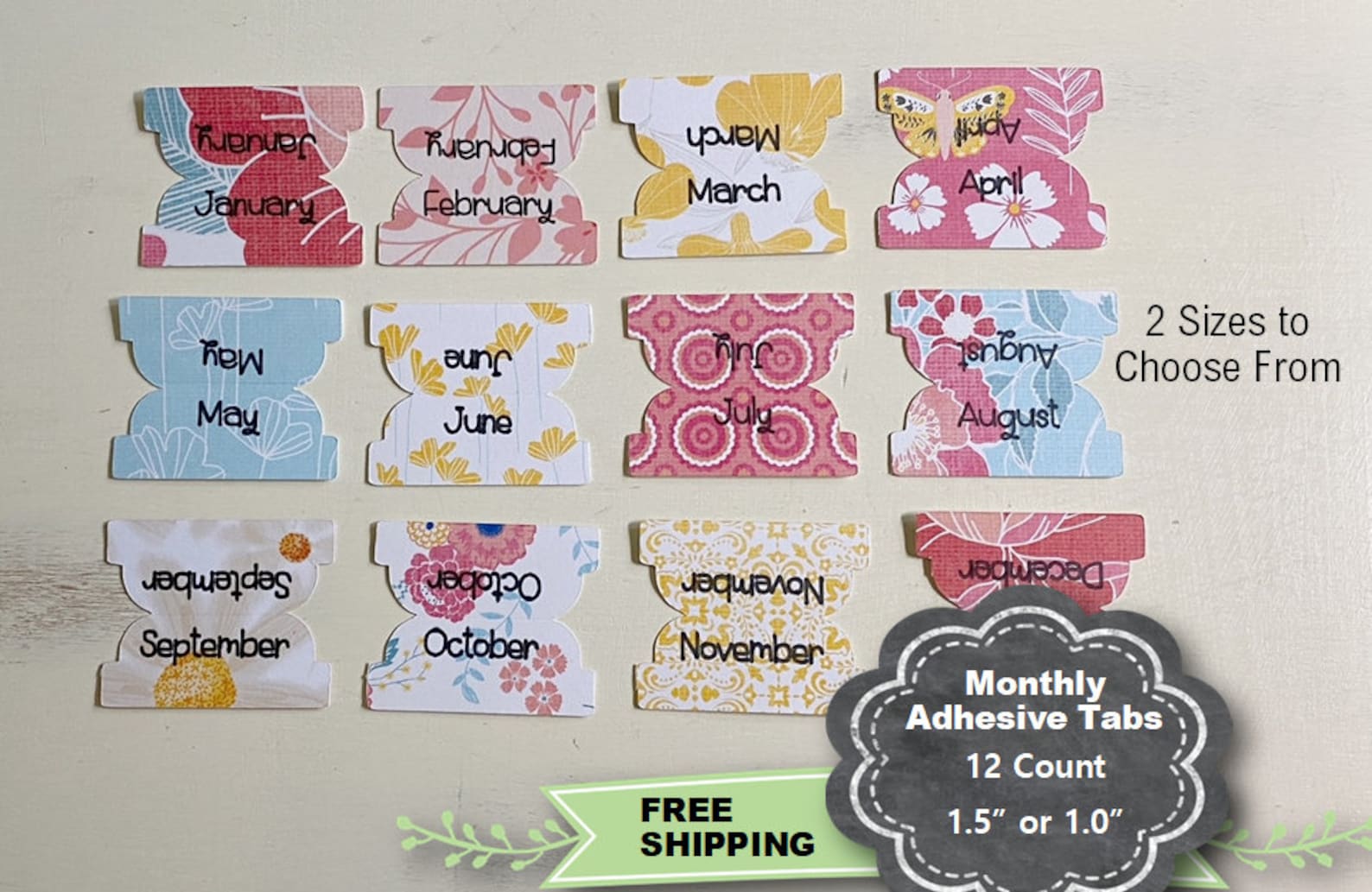 Monthly Planner Tabs, Adhesive Planner Tabs, Tabs for Planners, Divider ...