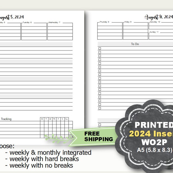 2024 Printed Weekly - Etsy