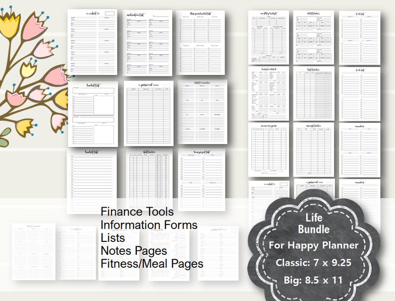 Big Life Bundle, Happy Planner, Financial Planner, Business Planner ...