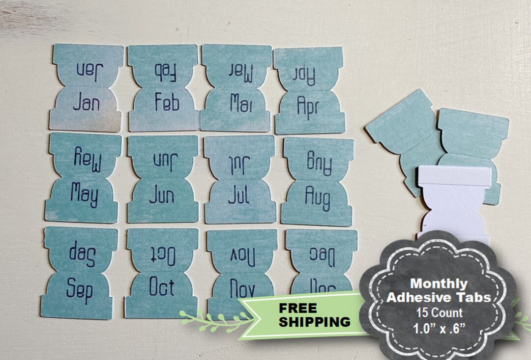 Monthly Planner Tabs, Adhesive Planner Tabs, Tabs for Planners, Divider Tabs, Monthly Tabs ...
