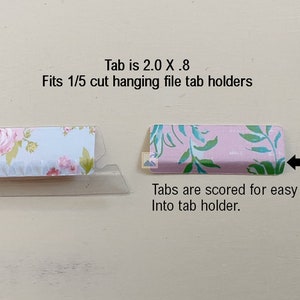 Hanging File Folder Tabs, Hanging File Tabs, 1/5 Cut Tab Inserts, 1/5 ...