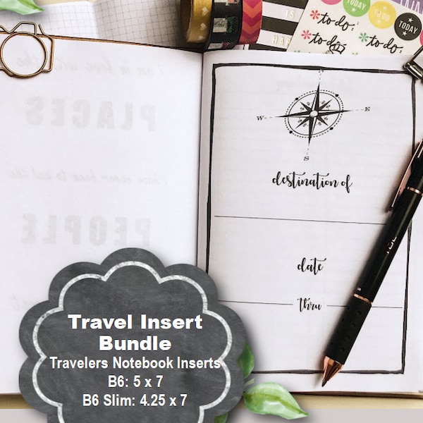 Printable Tn Inserts Etsy