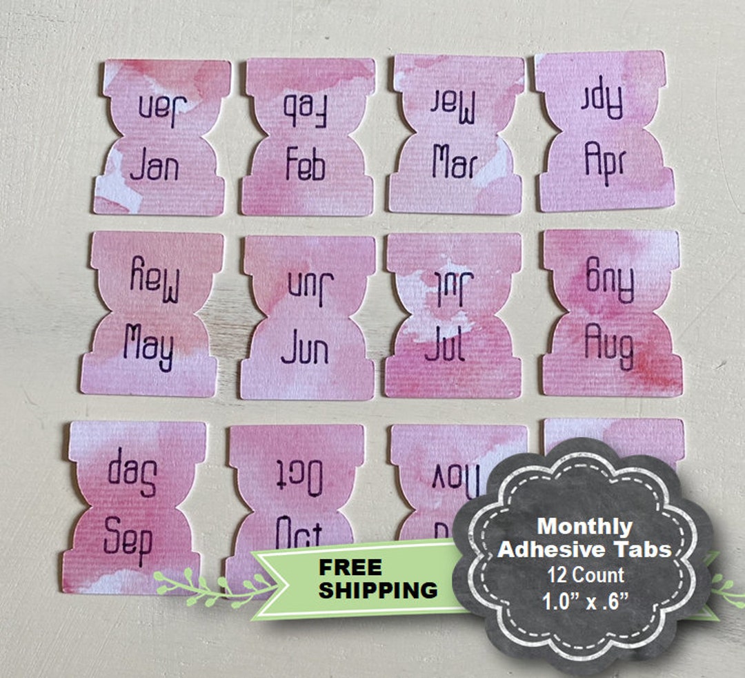 Monthly Planner Tabs, Adhesive Planner Tabs, Tabs for Planners, Divider ...