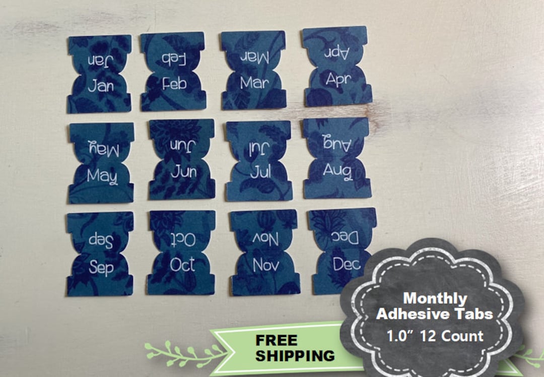 Monthly Planner Tabs, Adhesive Planner Tabs, Tabs for Planners, Divider ...