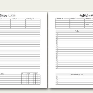 2023 Weekly Planner Printable Weekly Planner Insert 2023 - Etsy