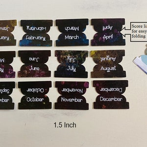 Pre-labeled Monthly Planner Tabs, Adhesive Planner Tabs, Tabs for ...