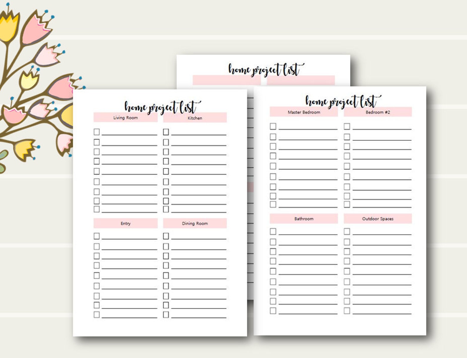 List Planner Printables, Planner Lists, List Inserts, Gift List ...