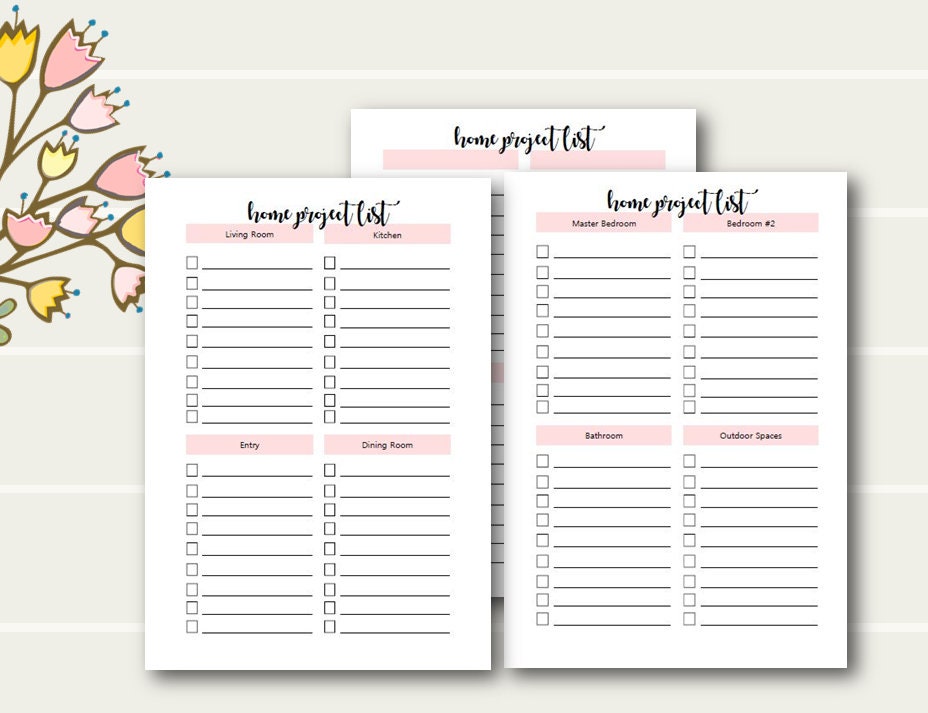 List Planner Printables Planner Lists List Inserts Gift | Etsy