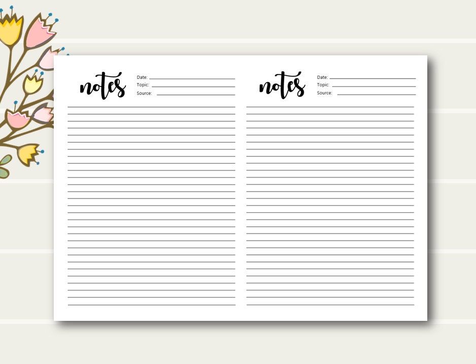 A5 TN Inserts Notes B6 Tn Note Inserts A5 Tn Grid Pages A5 | Etsy