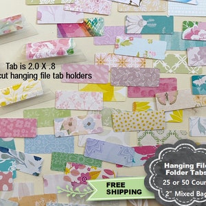 Hanging File Folder Tabs Hanging File Tabs 1/5 Cut Tab - Etsy