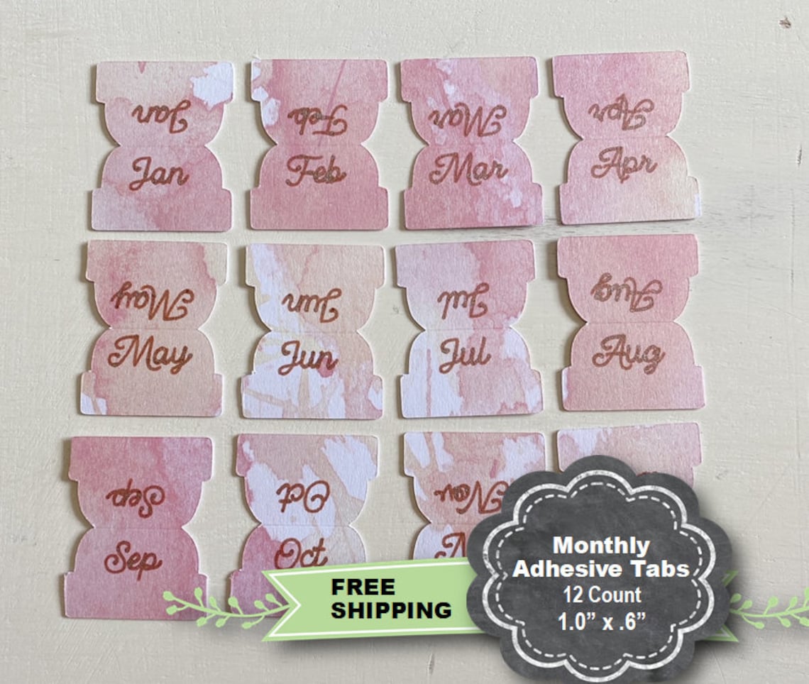 Monthly Planner Tabs Adhesive Planner Tabs Tabs for - Etsy