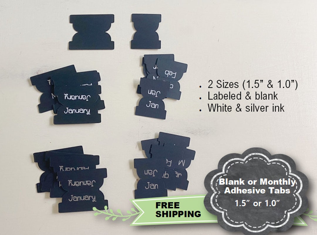 Planner Tabs, Adhesive Planner Tabs, Tabs for Planners, Divider Tabs ...
