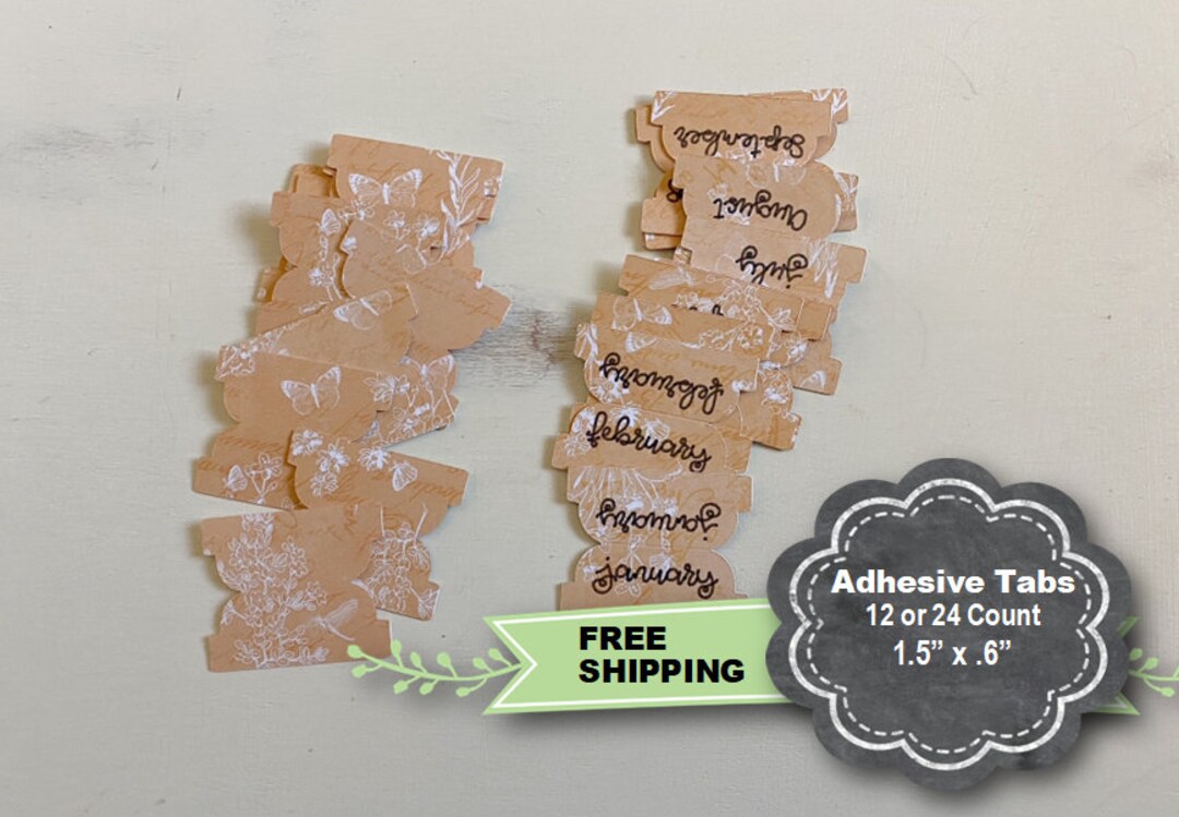 Monthly Planner Tabs, Adhesive Planner Tabs, Tabs for Planners, Divider ...