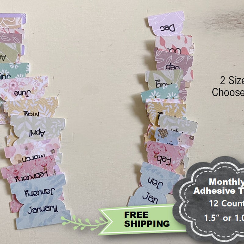 Monthly Planner Tabs - Etsy