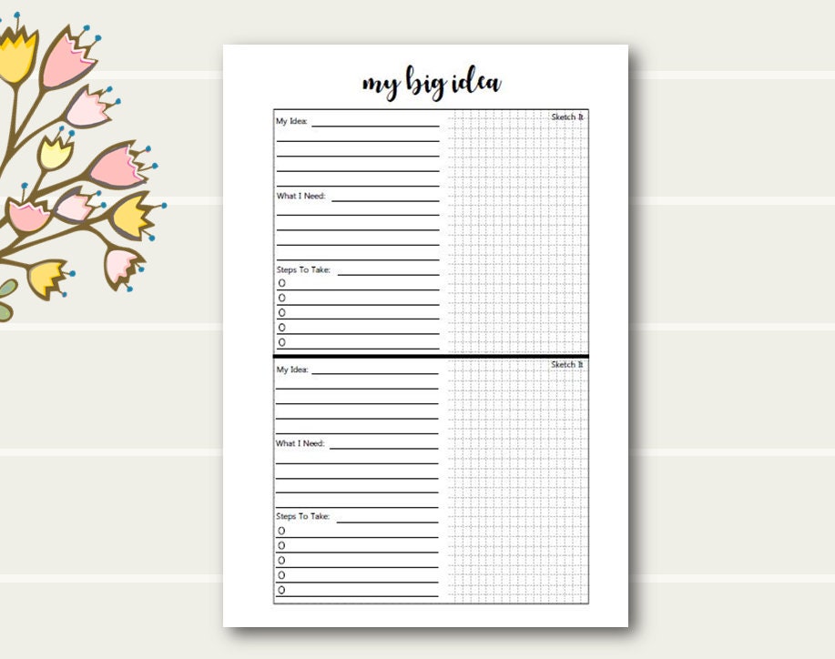 List Planner Printables Planner Lists List Inserts Gift - Etsy