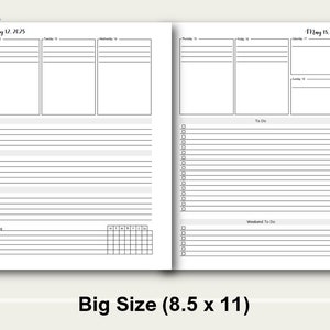 PRINTED 2025 Fits Happy Planner Big, Weekly Insert, Happy Planner ...