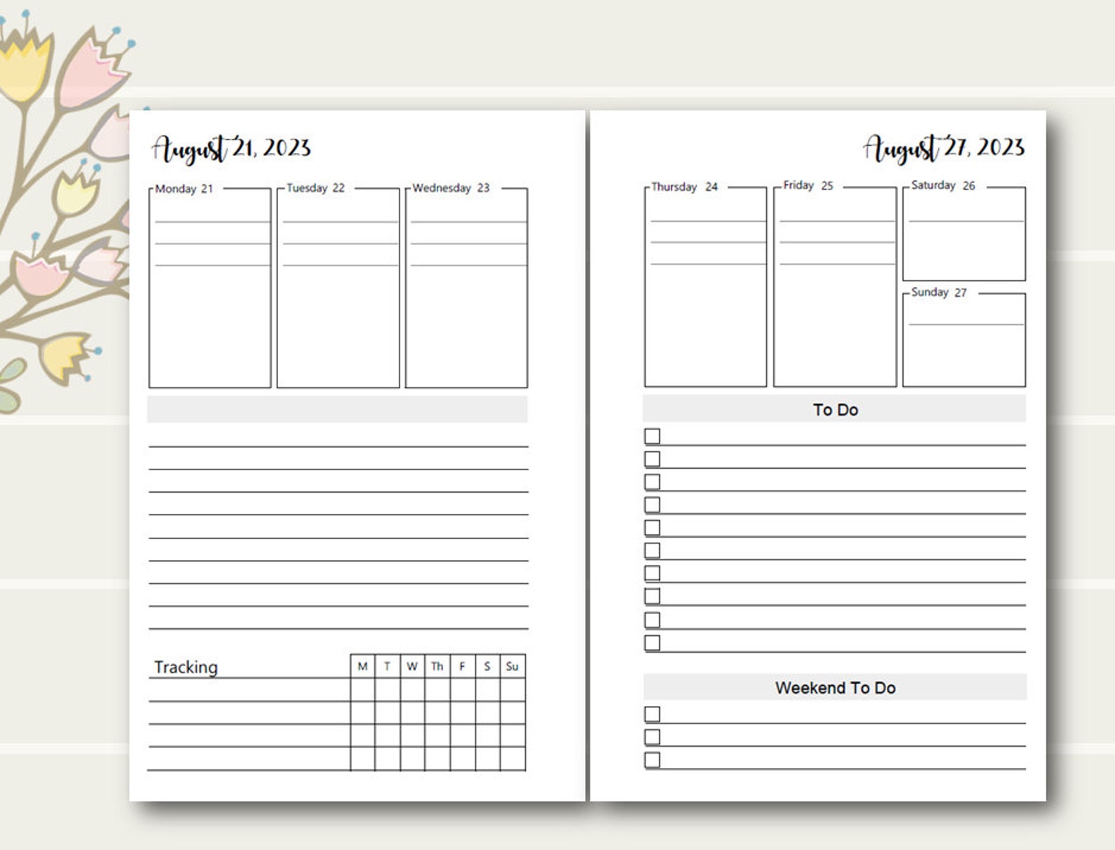 2023 Happy Planner Mini Weekly Printable Weekly Planner | Etsy